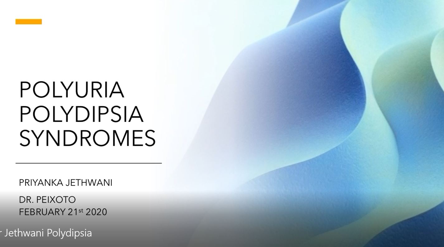 Polyuria Polydipsia Syndromes